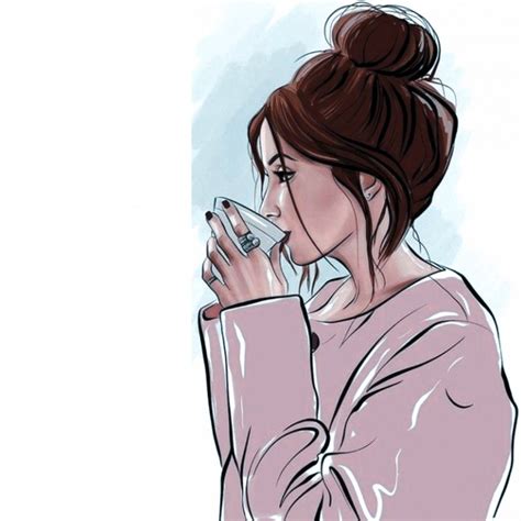 Девушка с пучком арт Zefirkaclub фото и картинки