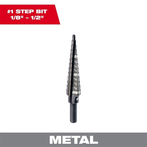 Milwaukee 1 8 In 1 2 In 1 Black Oxide Step Drill Bit 13 Steps 48