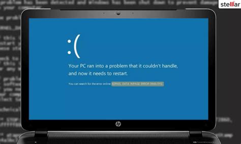 How To Fix Kernel Data Inpage Error In Windows 10