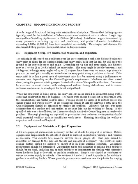 Hdd Gp Guidelines 2 1 Chapter 2 Hdd Applications And Process Pdf Drilling Drilling Rig