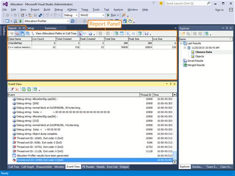 about the report panel aqtime documentation