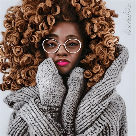 Hyper Realistic Detailed Dark Skinned Woman Drinking Coffee · Creative