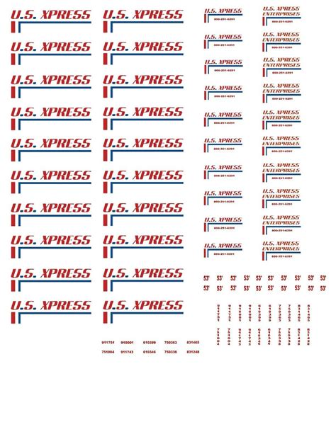 Ho Scale Truck Trailer Decals Us Express 4616241512