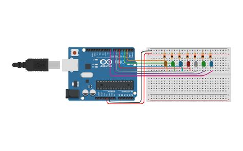 Circuit Design Source Code Using Array Tinkercad