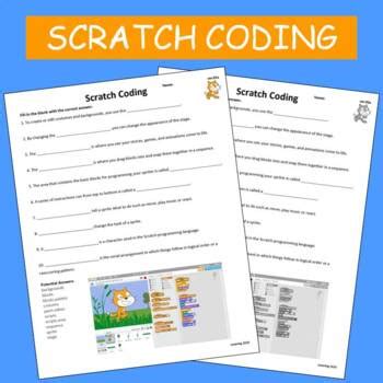 Scratch Coding Worksheet By Cosmo Jack S Technology Resources TpT