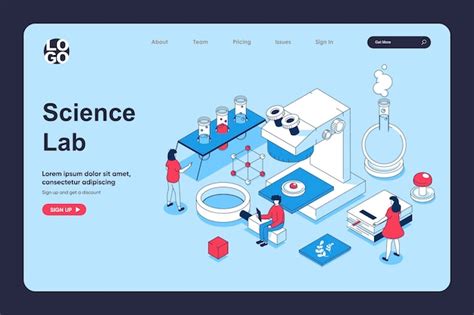 Premium Vector Science Laboratory Concept In 3d Isometric Design For Landing Page Template