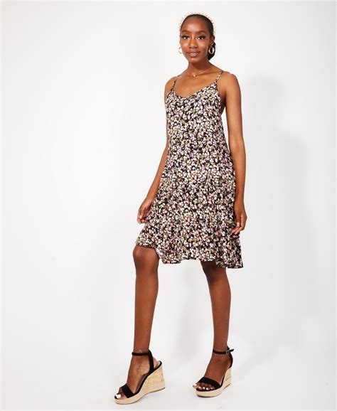 Dresses Ditsy Print Strappy Short Smock Summer Dress Krisp