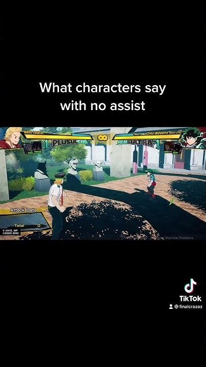 What Characters Say With No Assist My Hero Ones Justice 2 Youtube