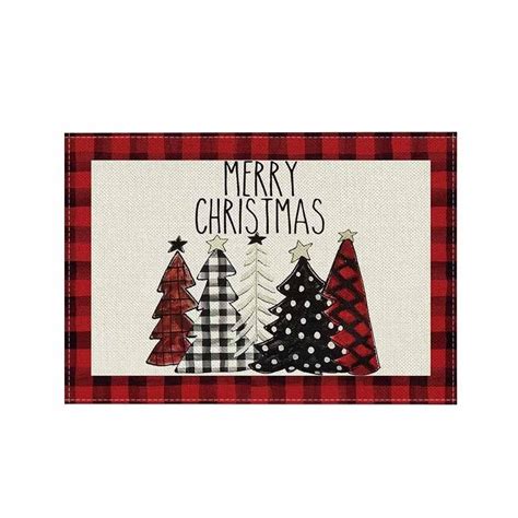 Catzon Plaid Christmas Trees Table Runner Kitchen Dining Table Decoration Reda S Big W