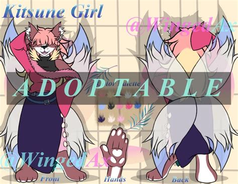 Kitsune Yokai Girl Adoptable Ych Commishes