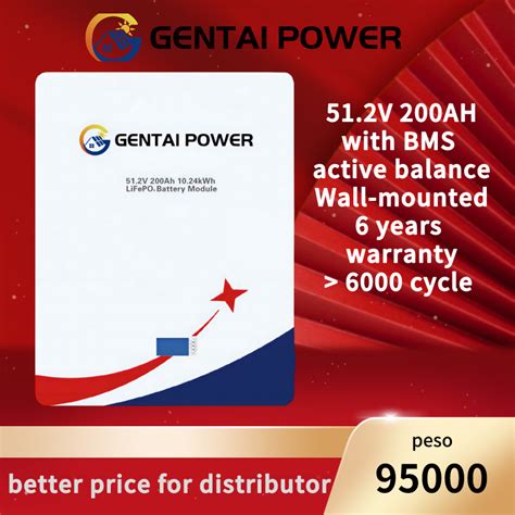 GENTAI POWER LIFEPO4 Battery 51 2V 48V 200AH Warranty LFP DIY Home