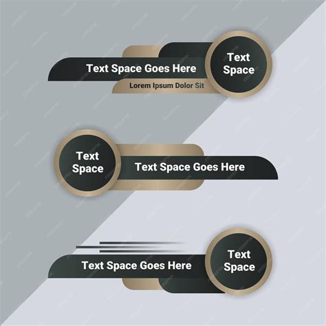Premium Vector Three Different Text Spaces Are Shown On A Gray Background