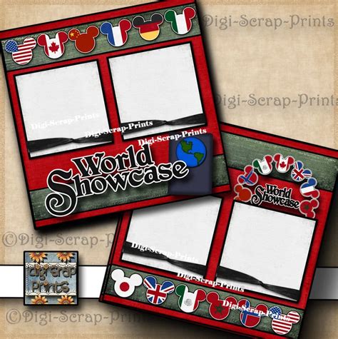 Disney World Showcase Epcot Park 2 Printed Premade Scrapbook Etsy