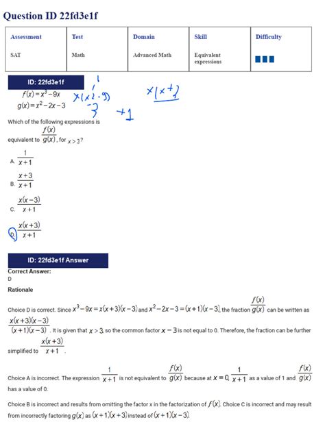Sat Suite Question Advanced 2 Results Pdf Equations Function