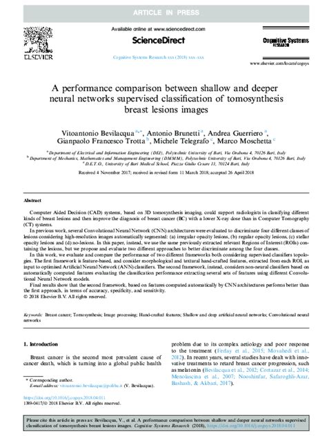 pdf a performance comparison between shallow and deeper neural