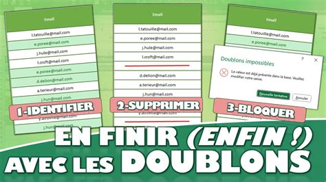 Comment Détecter Supprimer Ou Bloquer Les Doublons Sur Excel Excel Formation