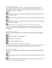 Q A SOC 101 Week 5 Docx MULTIPLE CHOICE QUESTION In This Week S