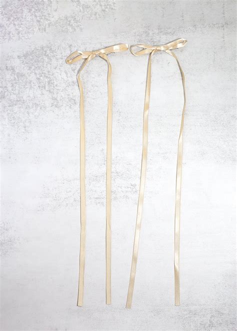 2 Pc Long Thin Bow Hairclips Shop Miss A