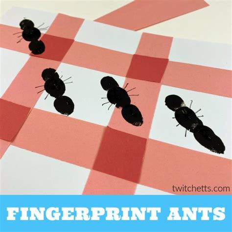 Easy Fingerprint Ant Craft For Preschool Artofit