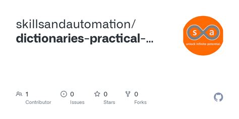 Github Skillsandautomationdictionaries Practical Guide
