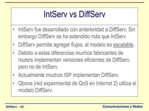 Ppt Capítulo 5 Nuevos Modelos De Internet Servicios Diferenciados Diffserv Powerpoint