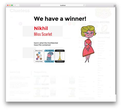 github afreeorange clueless a simplified version of clue for a class