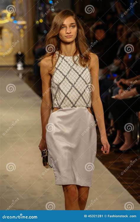 Milan Italy September 20 A Model Walks The Runway During The Genny