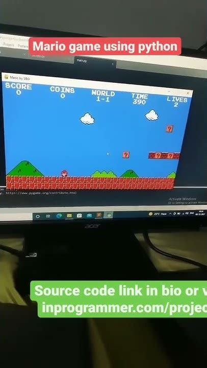 Mario Using Game Python Youtube