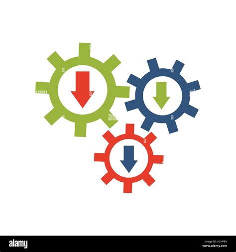 Gears Machine Settings Icon Stock Vector Image Art Alamy