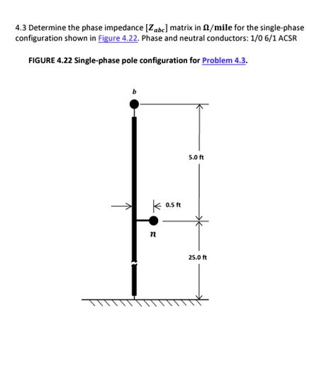 Solved 4 3 ﻿determine The Phase Impedance Zabc ﻿matrix In