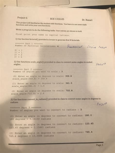 Solved Project 6 Ece 1310 05 Dr Nazari This Project Will