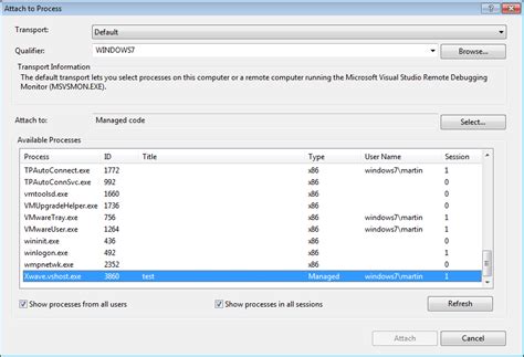Visual Studio VS 2008 Attach To Process Disabled Stack Overflow