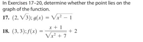solved in exercises 17 20 ﻿determine whether the point lies