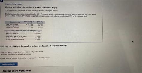 Solved Required Information Problem 15 2a Algo Computing