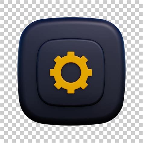 Premium PSD 3d User Interface Settings Icon Isolated