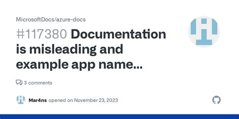 Documentation Is Misleading And Example App Name Marketingvpn