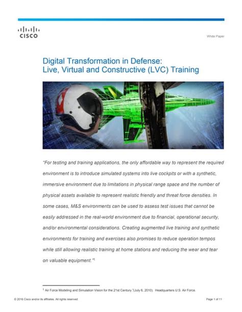 Digital Transformation In Defense Live Virtual And Constructive Lvc