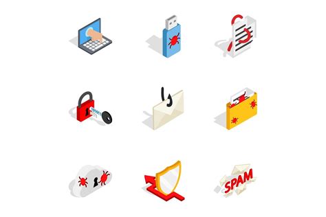 Computer Security Icons Graphic By Ylivdesign Creative Fabrica