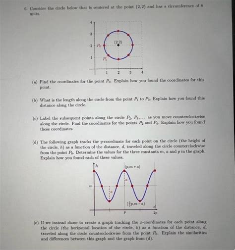 Solved Consider The Circle Below That Is Centered At The Chegg