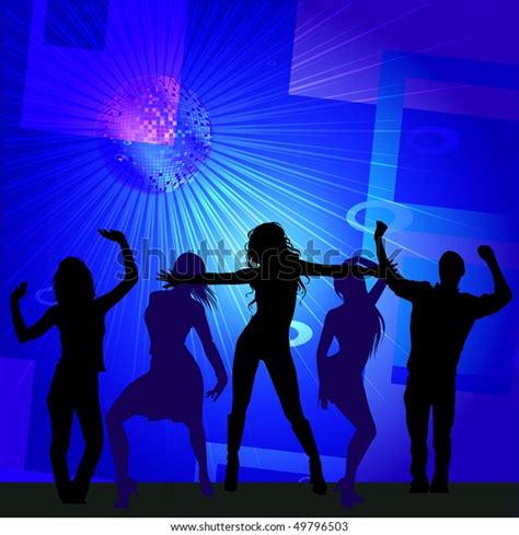 Disco Dancers Vector Stock Vector Royalty Free 49796503
