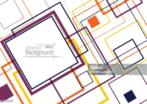 Abstract Minimal Geometric Square Shapes Design Background With Copy