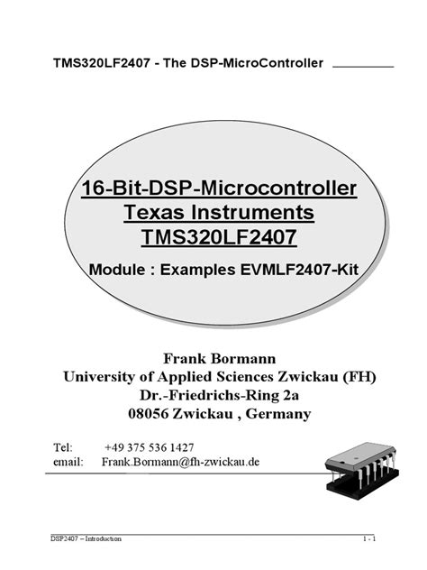 16 Bit Dsp Microcontroller Texas Instruments Tms320lf2407 Module