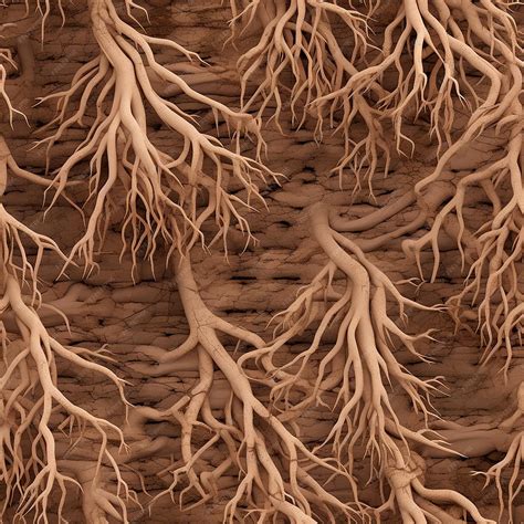 Premium Photo Edgeless Tileable Texture Pattern Of Roots In The Ground