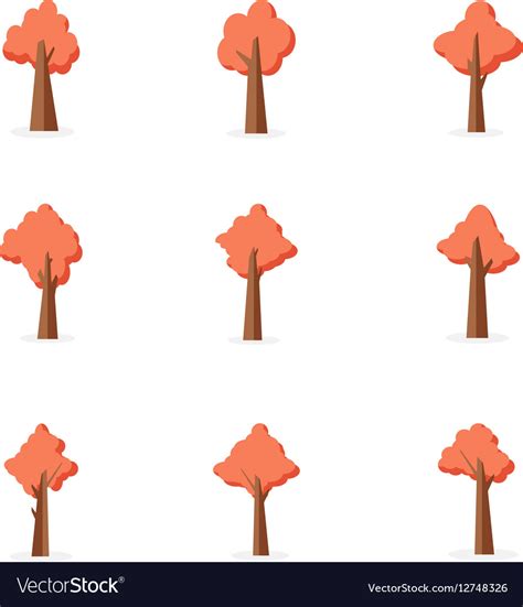 Set Of Tree Various Collection Royalty Free Vector Image
