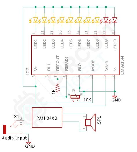 Simple Audio Level Indicator Using Lm