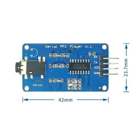 yx5300 uart ttl serial mp3 music player module