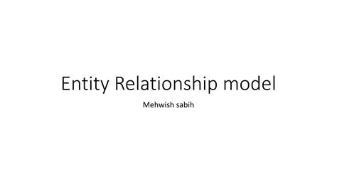 Erd Introduction In Databases Model Pptx