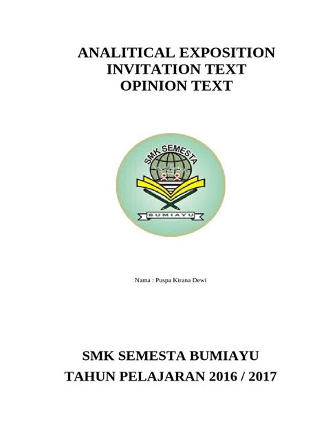 Makalah Analitical Exposition Pdf