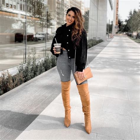 Sydne Style Shows How To Wear Over The Knee Boots With Jeans And