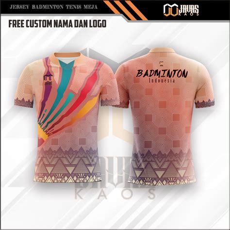 Jual Baju Kaos Jersey Badminton Bulutangkis Custom Nama Shopee Indonesia